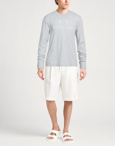 ARMANI EXCHANGE man t-shirt light grey size xs cotton